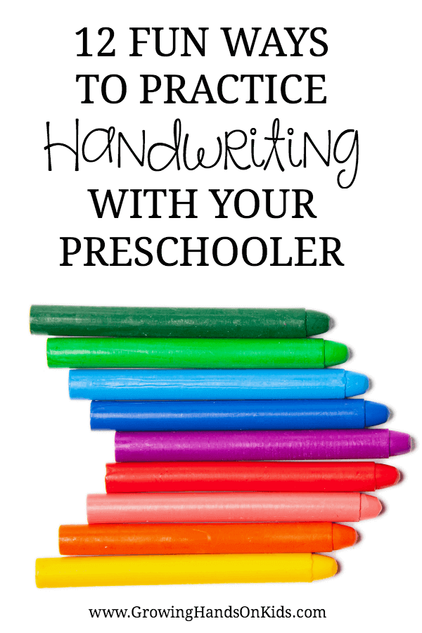12 Fun Ways To Practice Handwriting With Preschoolers 12 Fun Ways To Practice Handwriting With Preschoolers