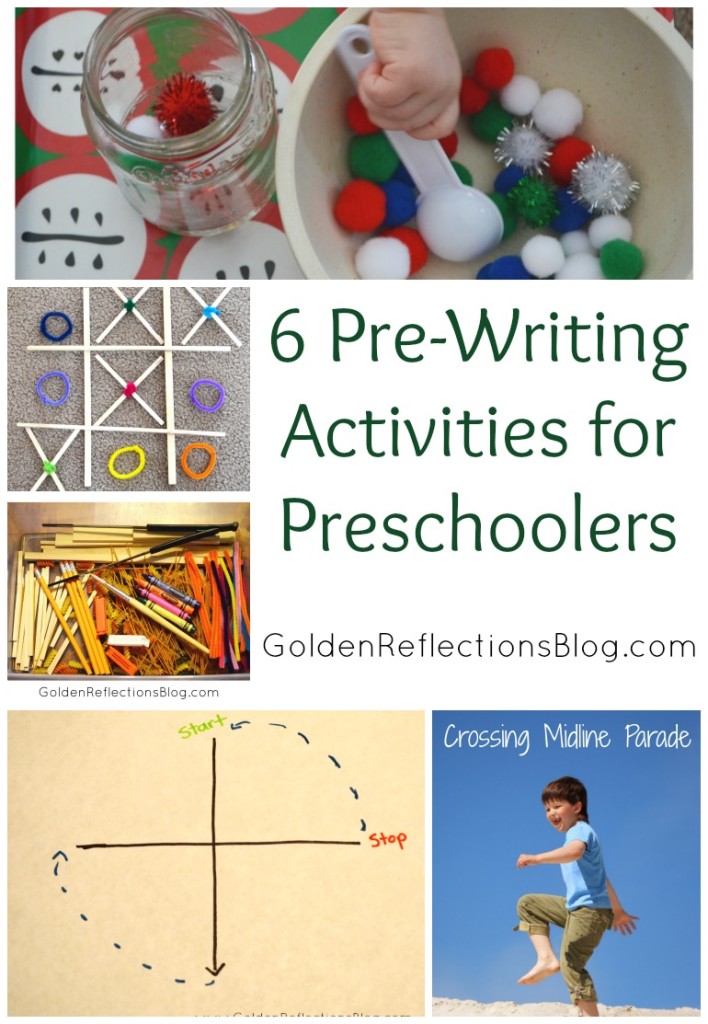 6 Pre-Writing Activities for Preschoolers | www.GoldenReflectionsBlog ...