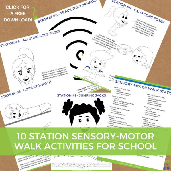 10 Station Sensory-Motor Walk Activities for School - Free Printable ...