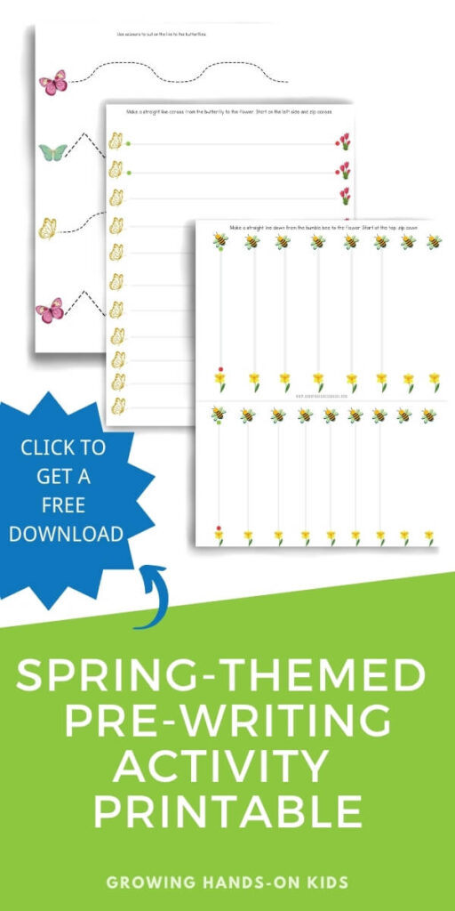 spring-themed-prewriting-activity-printable-PIN - Growing Hands-On Kids