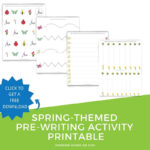 Spring-Themed Pre-Writing Activity Printable - Growing Hands-On Kids