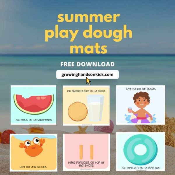 Summer Play Dough Mats Free Printable - Growing Hands-On Kids